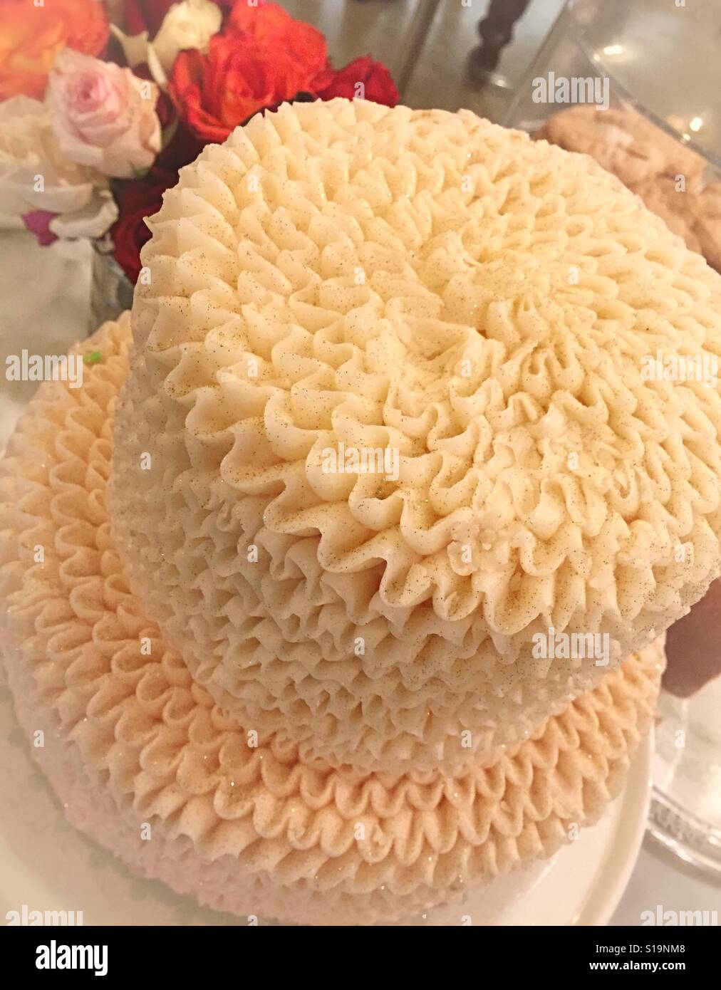 Fancy decorated cake in the bakery shop window, USA Stock Photo - Alamy