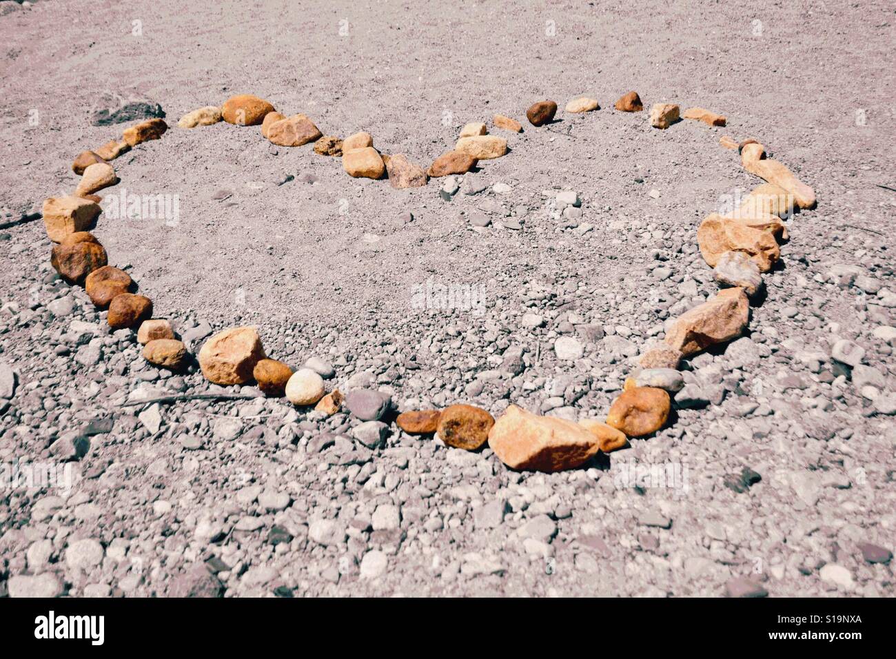 Heart made of stone Stock Photo - Alamy