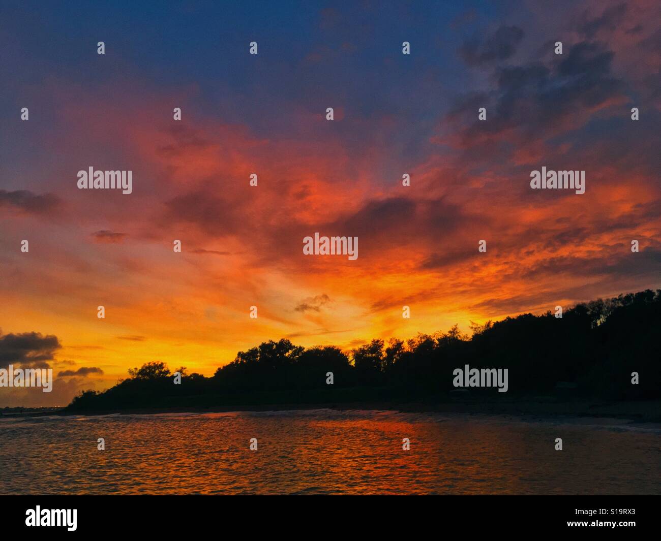 Sunrise at East Point, a suburb of Darwin, the capital city of the ...