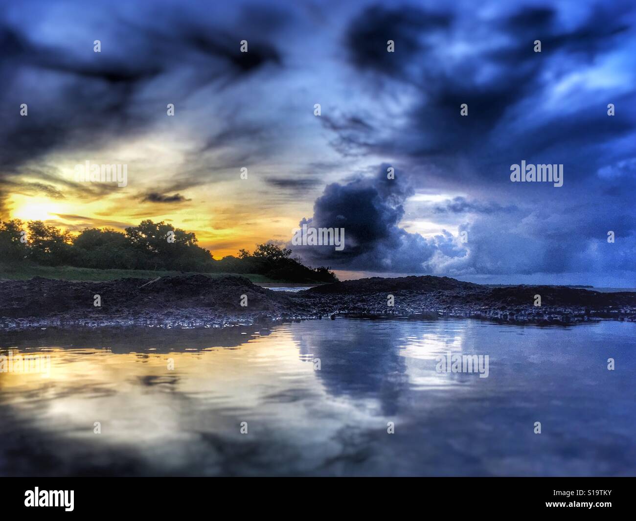 Sunrise at East Point, a suburb of Darwin the capital city of the ...