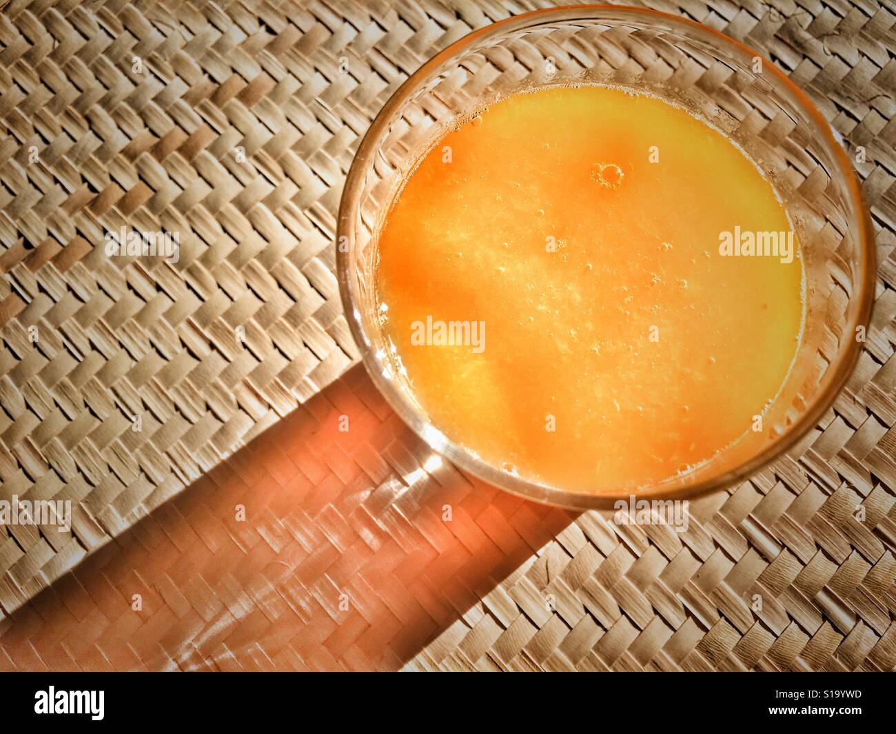 Glass of freshly squeezed orange juice Stock Photo - Alamy