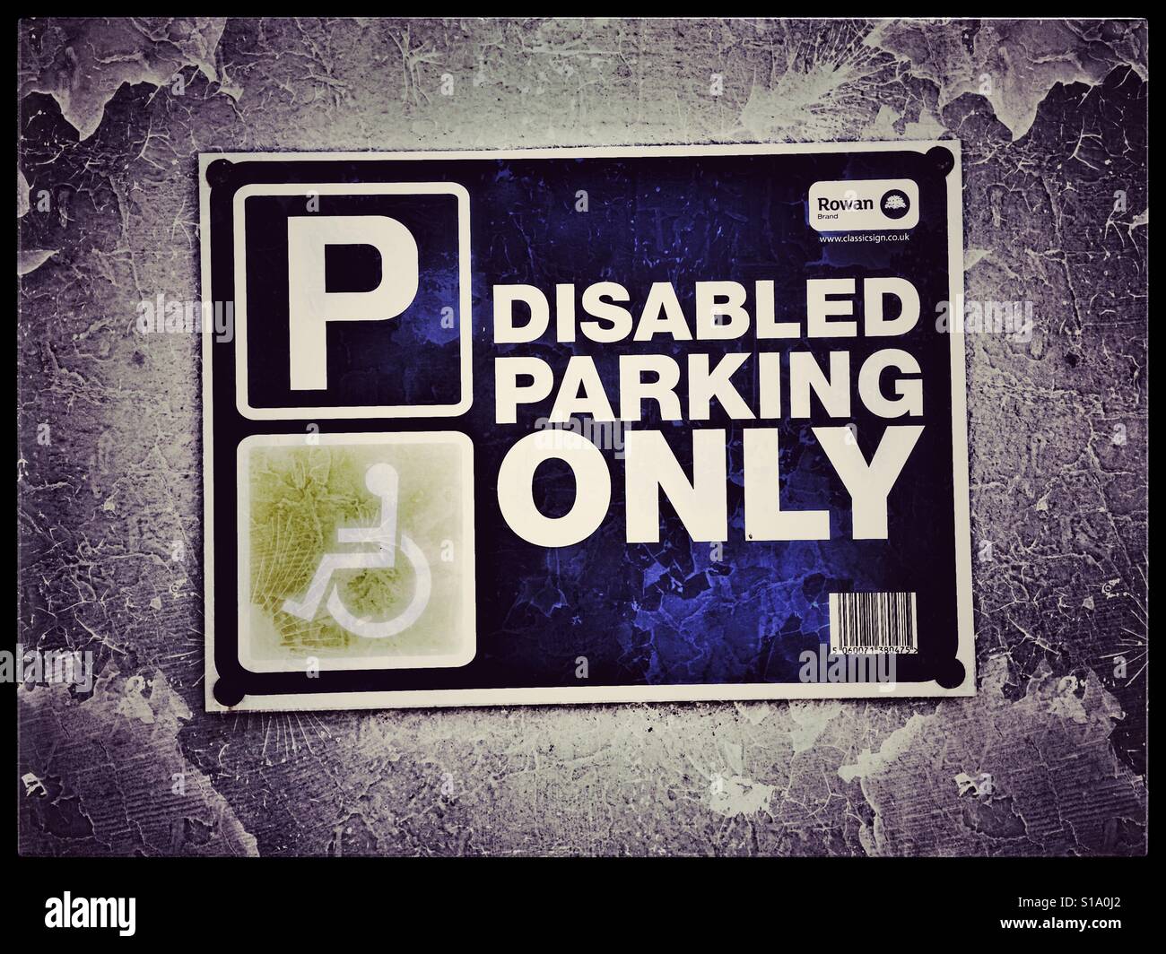 Disabled parking only sign Stock Photo - Alamy