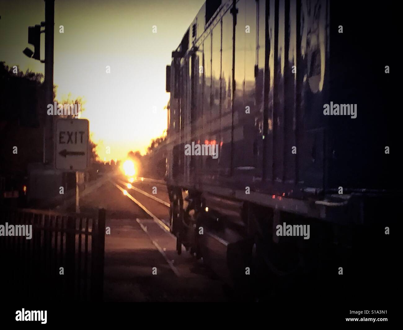 Sunset rails hi-res stock photography and images - Alamy