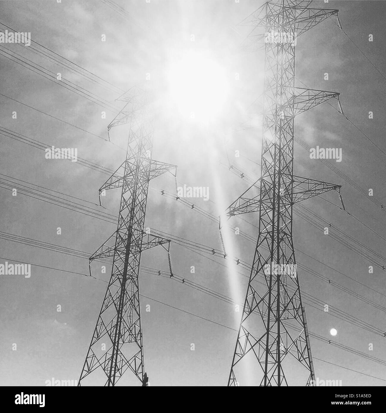 Black pylons hi-res stock photography and images - Alamy
