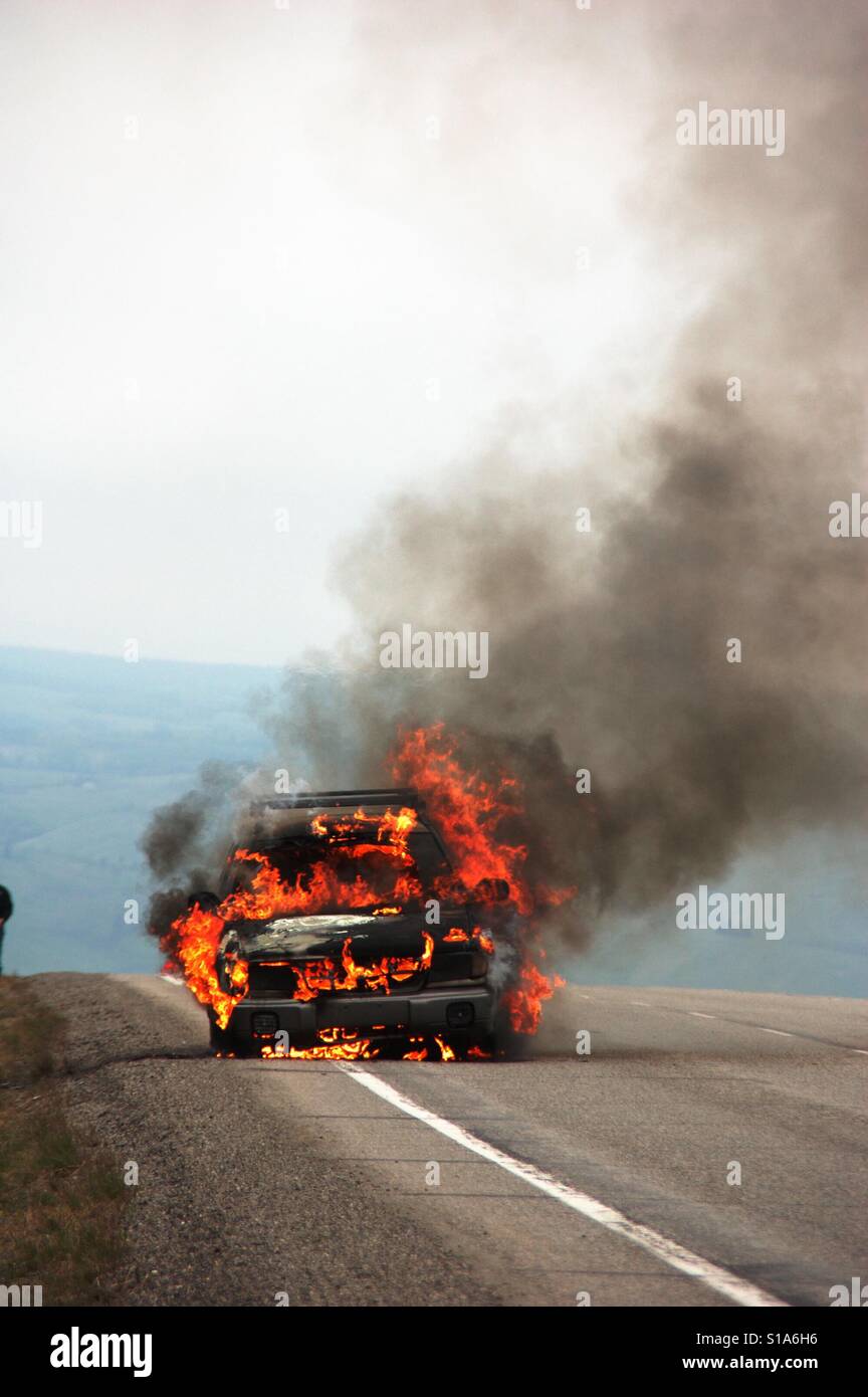 Car On Fire Burning High Resolution Stock Photography and Images - Alamy