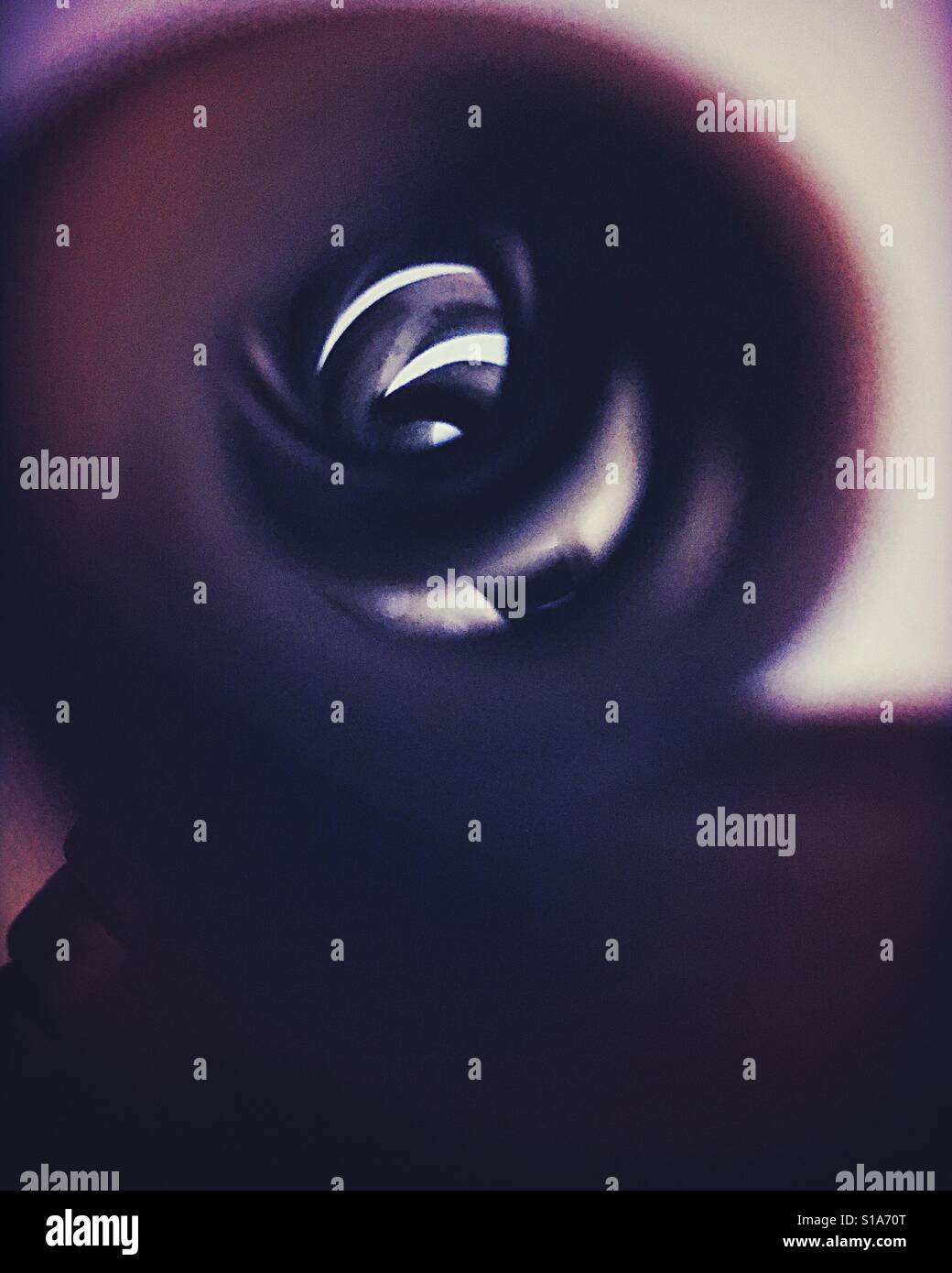 Inside of a telephone cord Stock Photo - Alamy