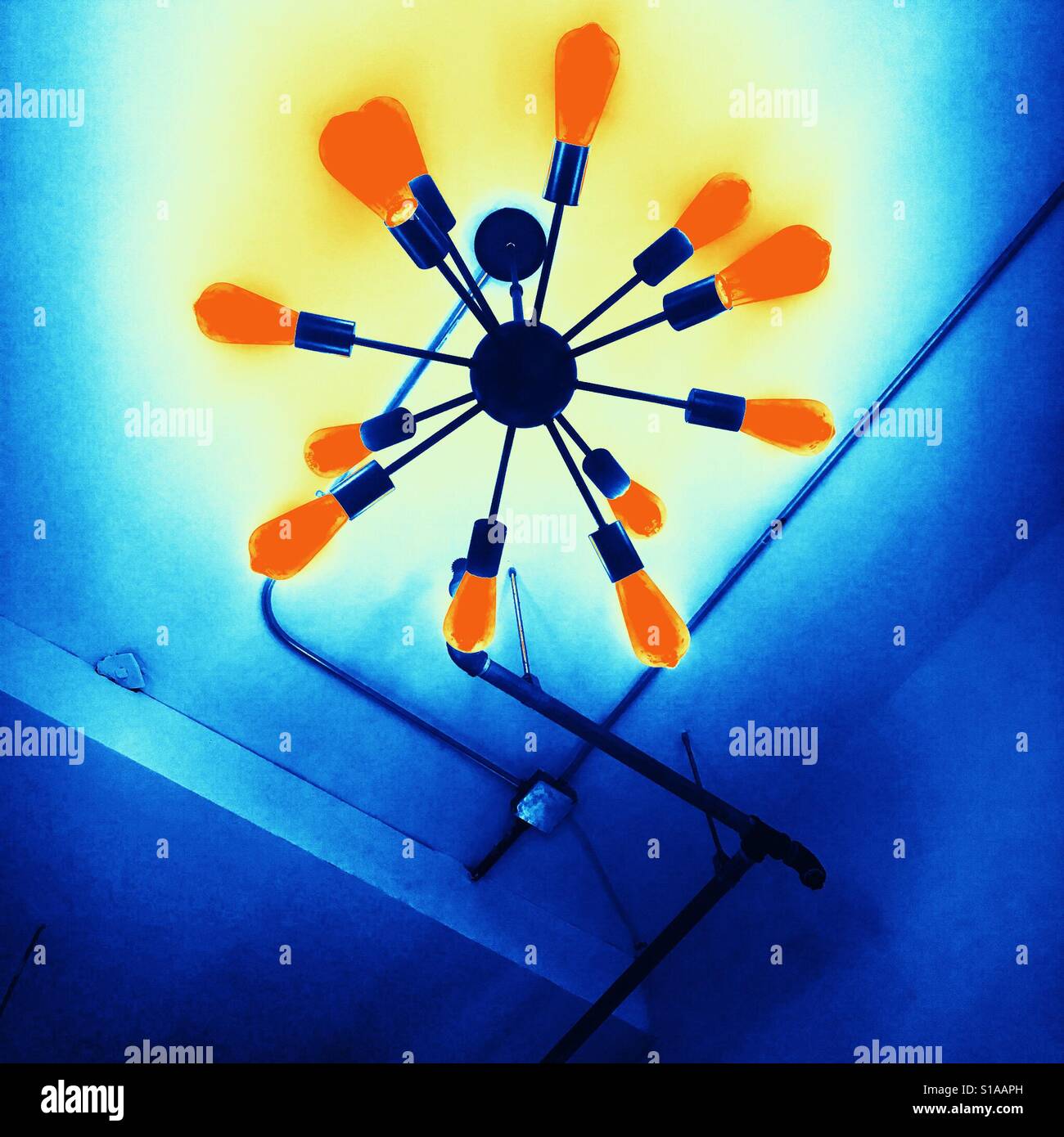 Mid century light fixture Stock Photo - Alamy