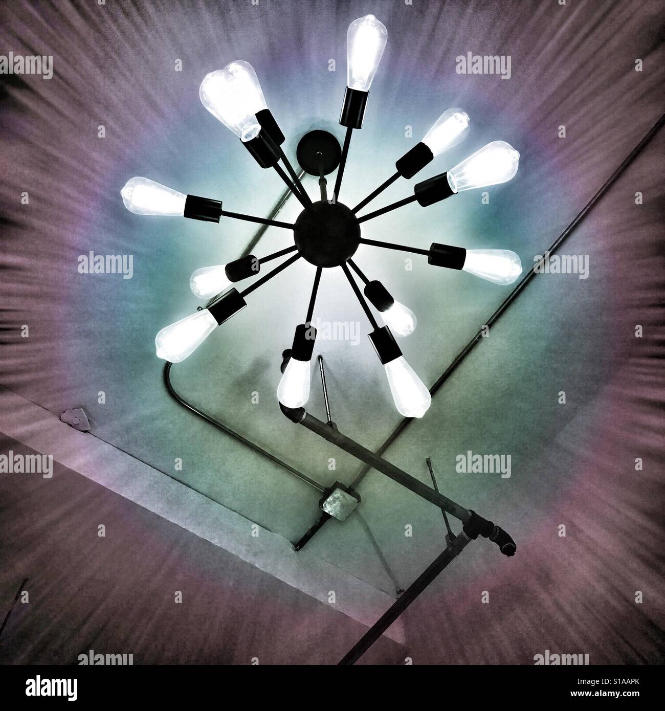 Mid century lift fixture Stock Photo - Alamy