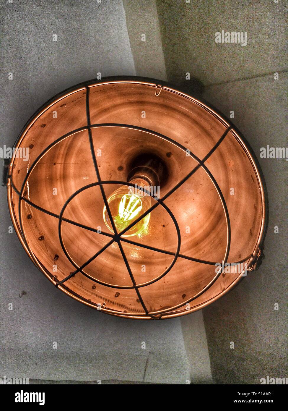 Industrial light fixture Stock Photo - Alamy