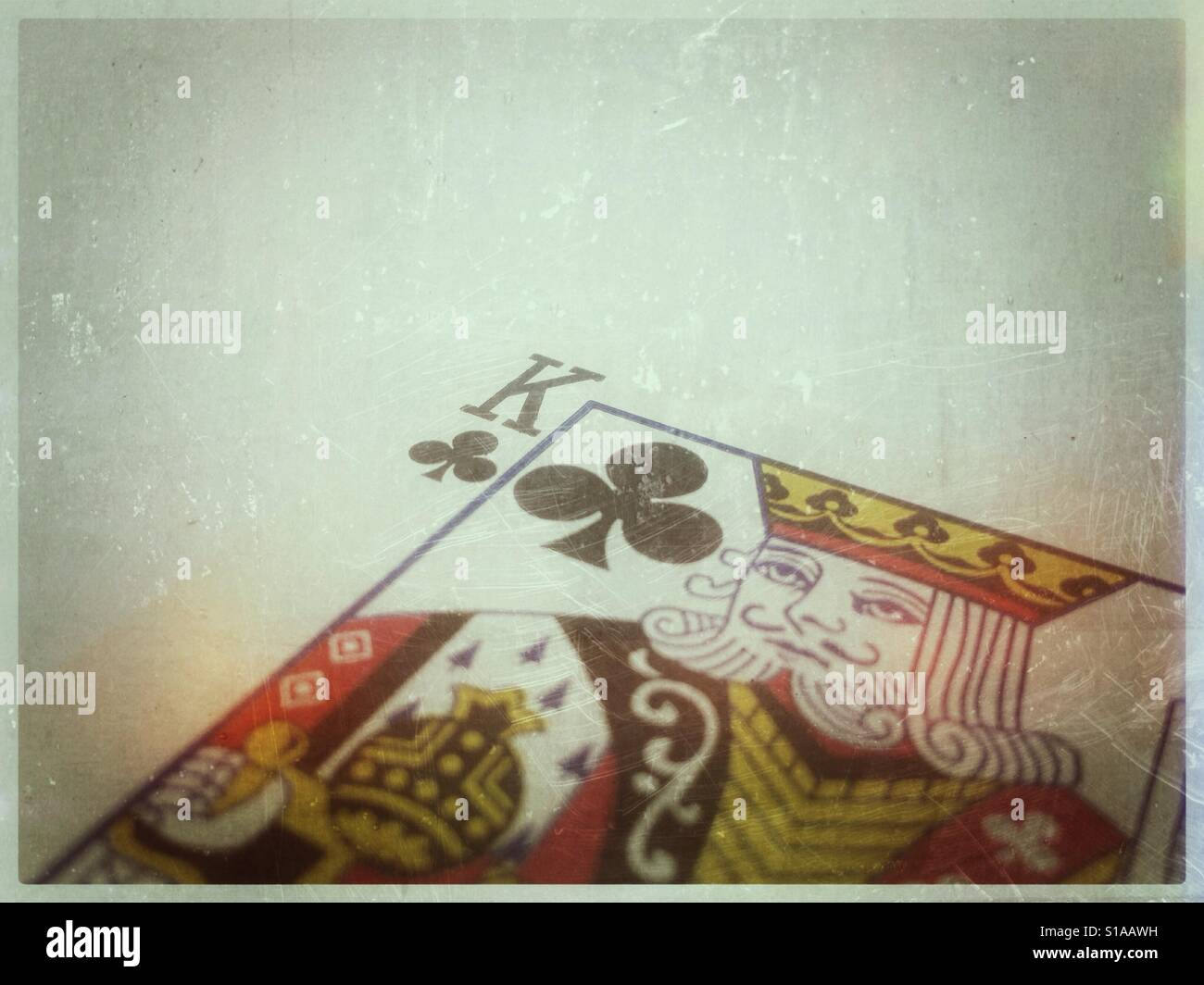 King Clovers (Clubs) Card in Playing Card Game with White Background ...