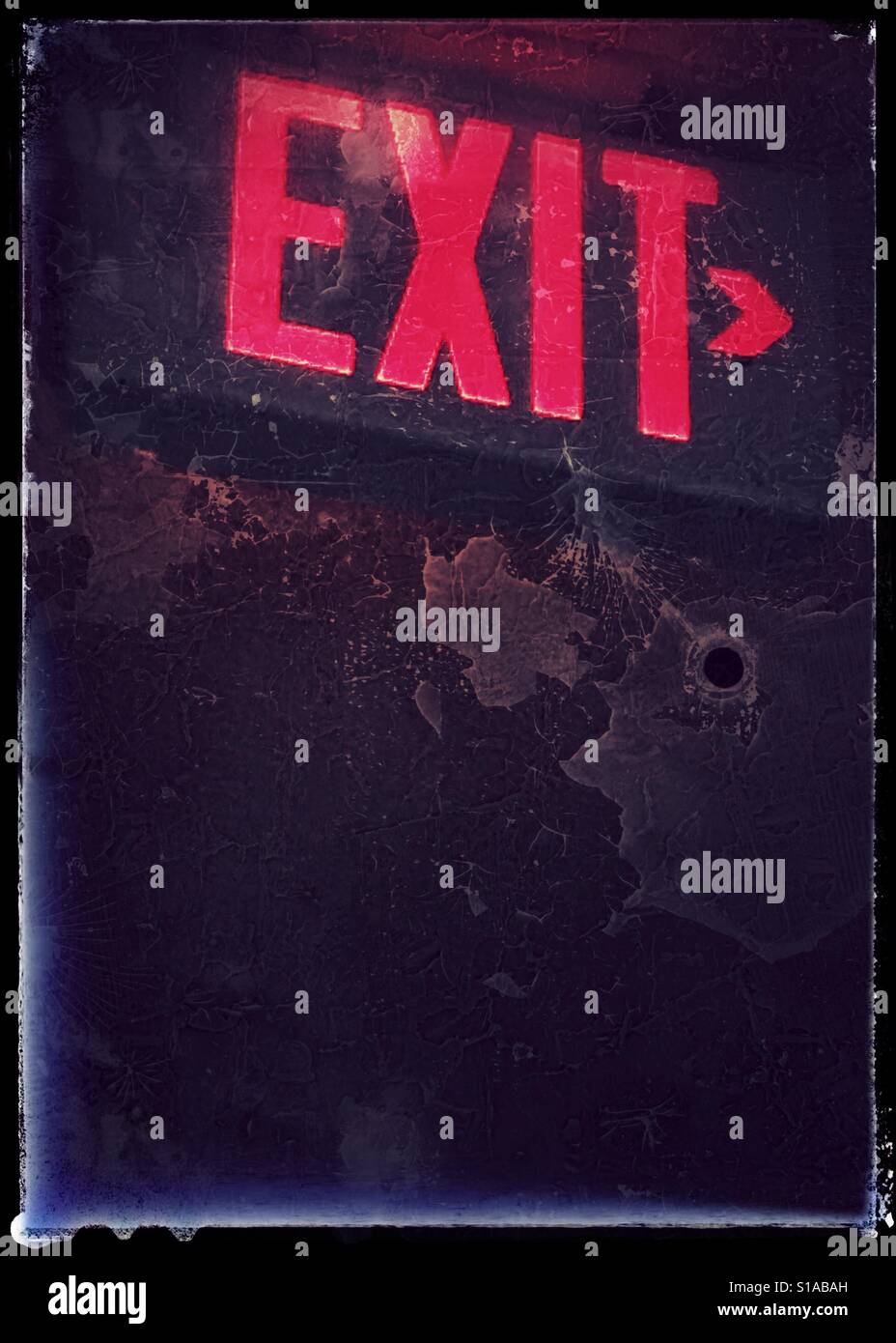 Red exit sign Stock Photo - Alamy