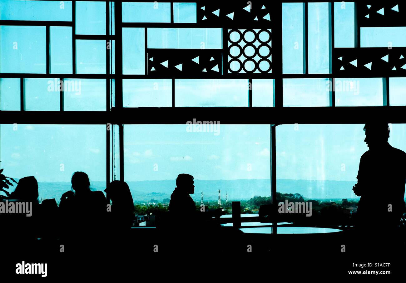 Silhouette People Cafe High Resolution Stock Photography and Images - Alamy