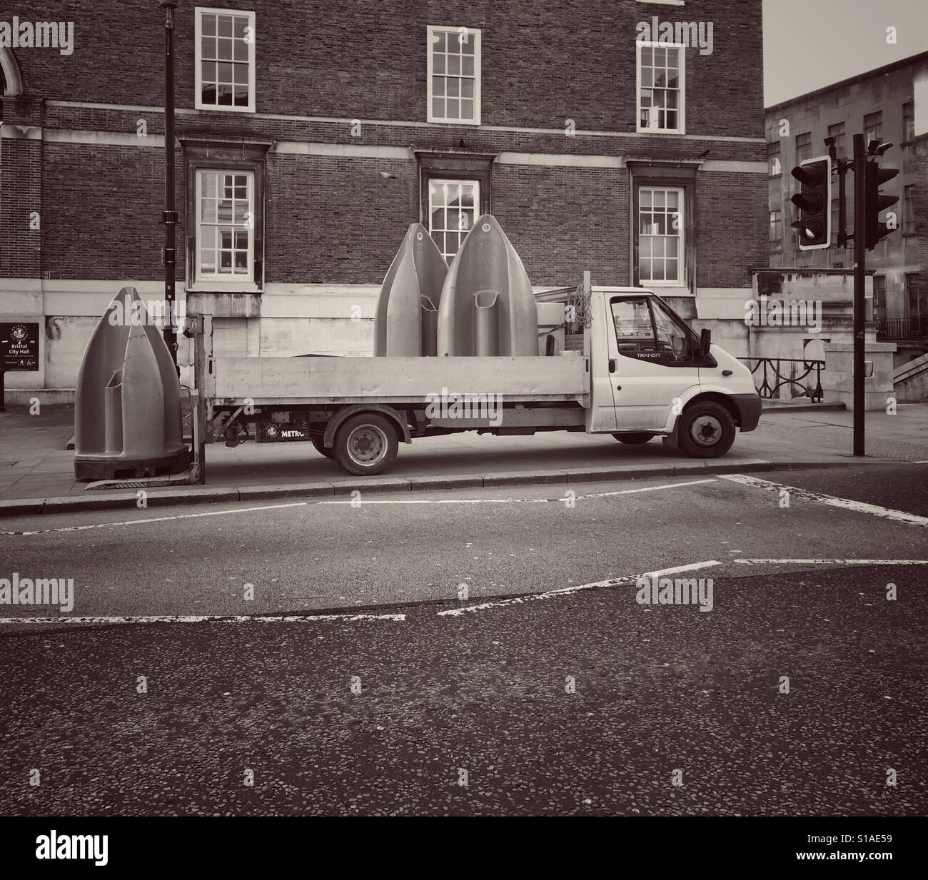 A truck delivers portable urinals for the use of Friday-night drinkers ...