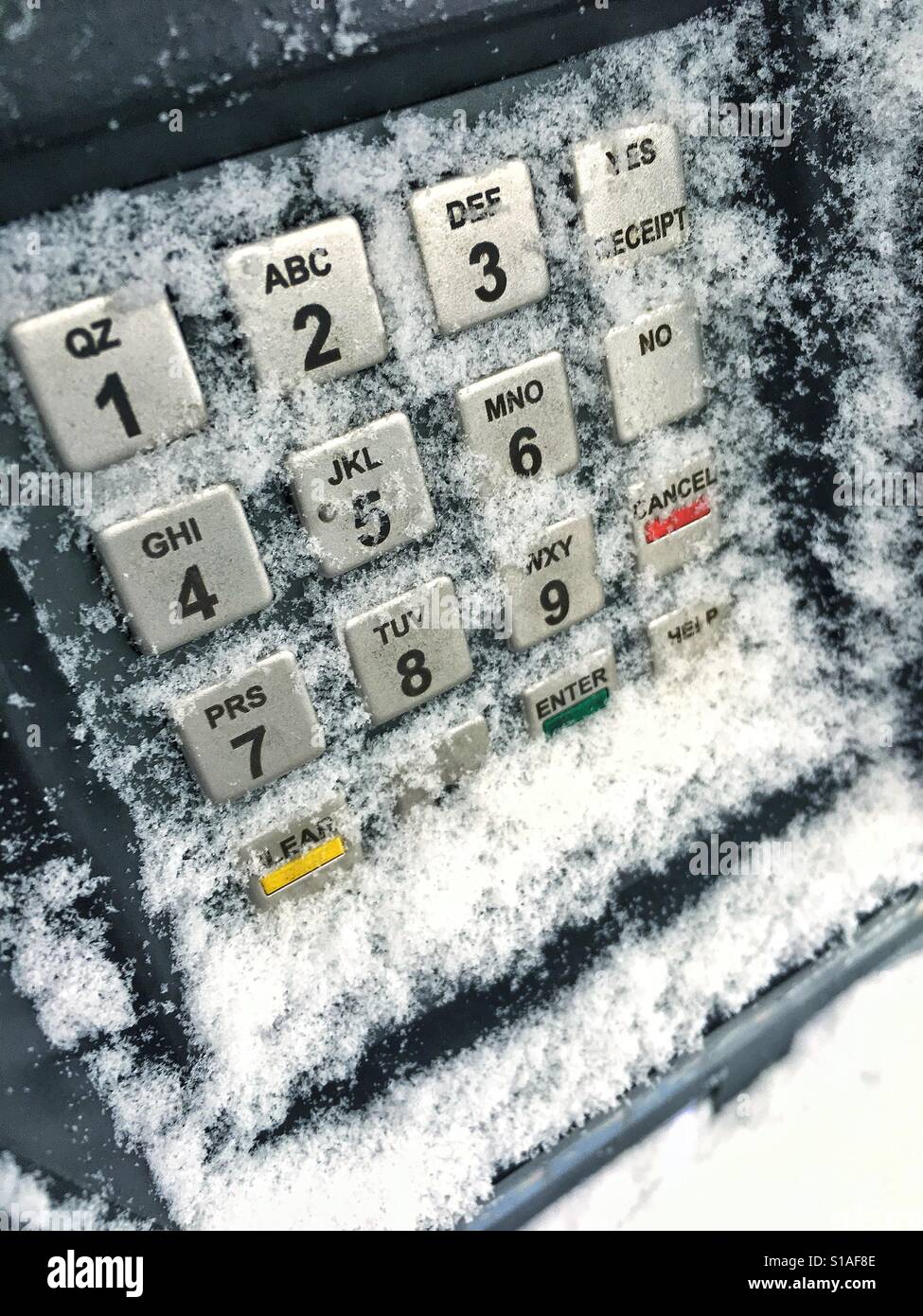 Key pad at gas pump Stock Photo - Alamy