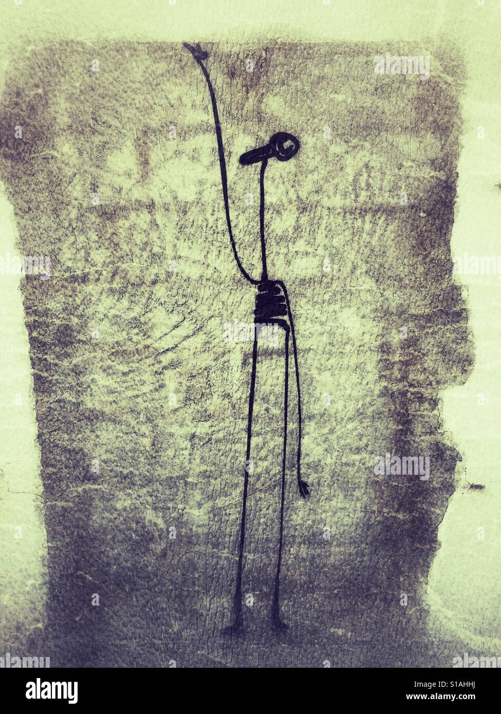 Street art key figure Stock Photo - Alamy