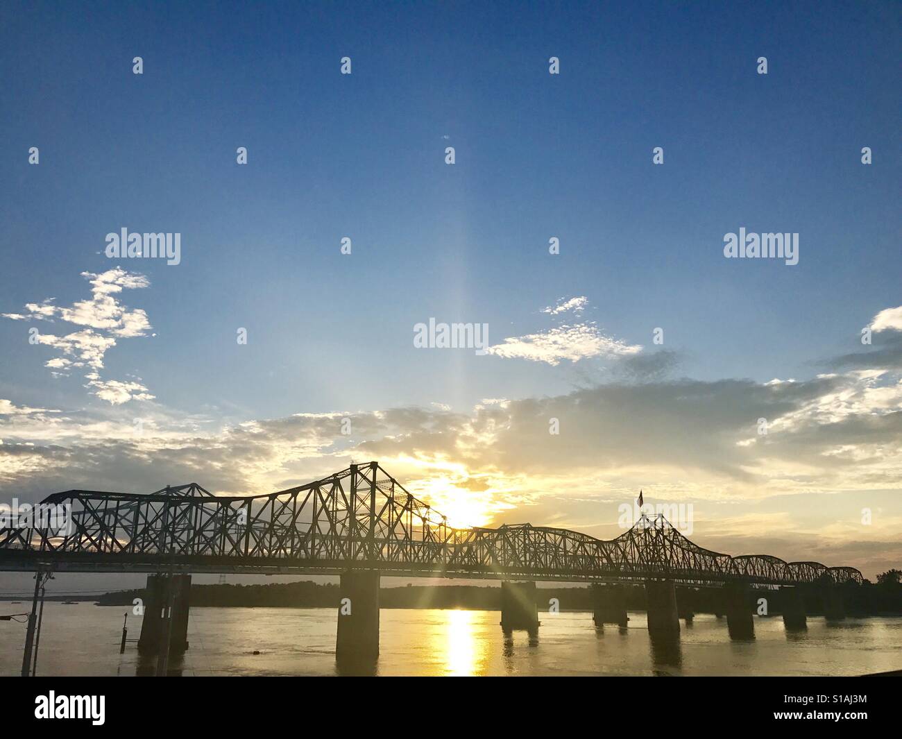 Mississippi bridge sunset hi-res stock photography and images - Alamy
