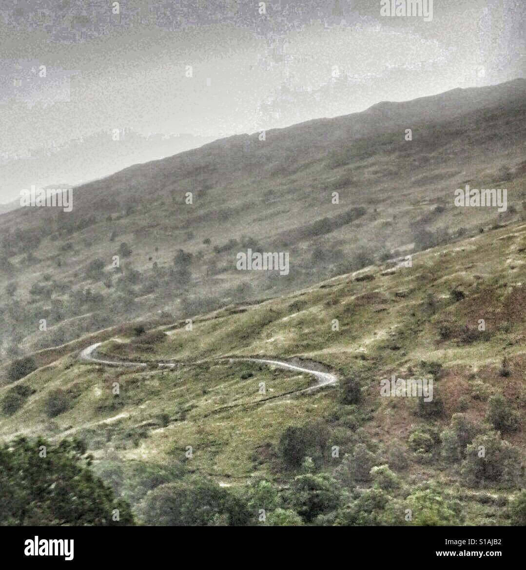 Winding highland road hi-res stock photography and images - Alamy