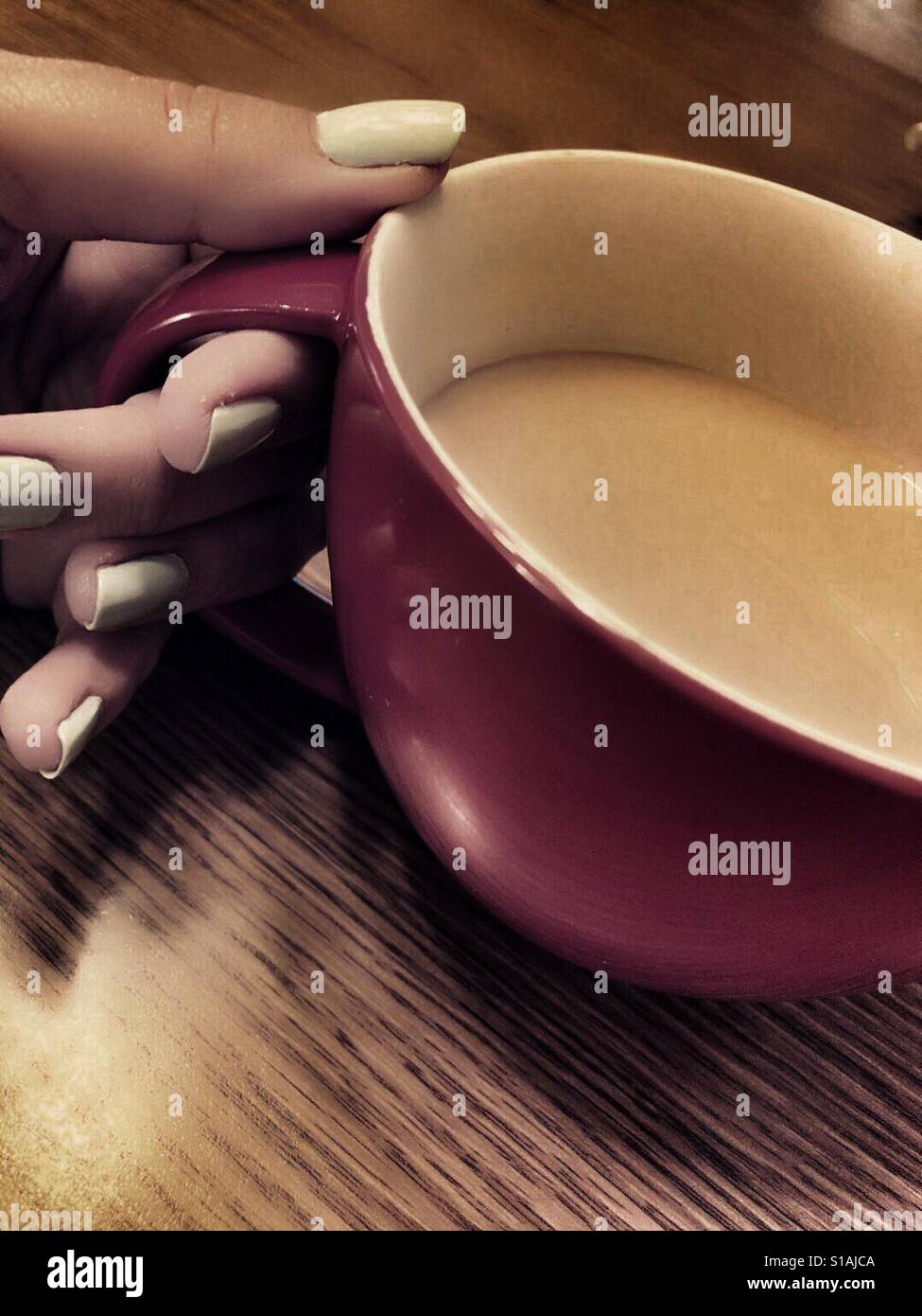 Hand Holding Coffee Mug Stock Photo - Alamy