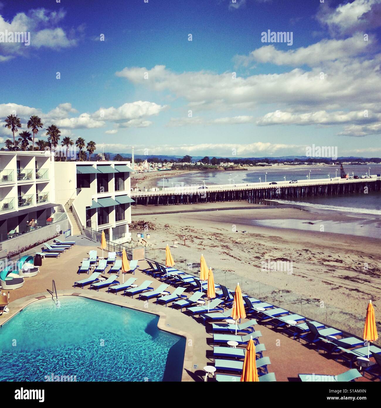 The Dream Inn, Santa Cruz, California Stock Photo - Alamy