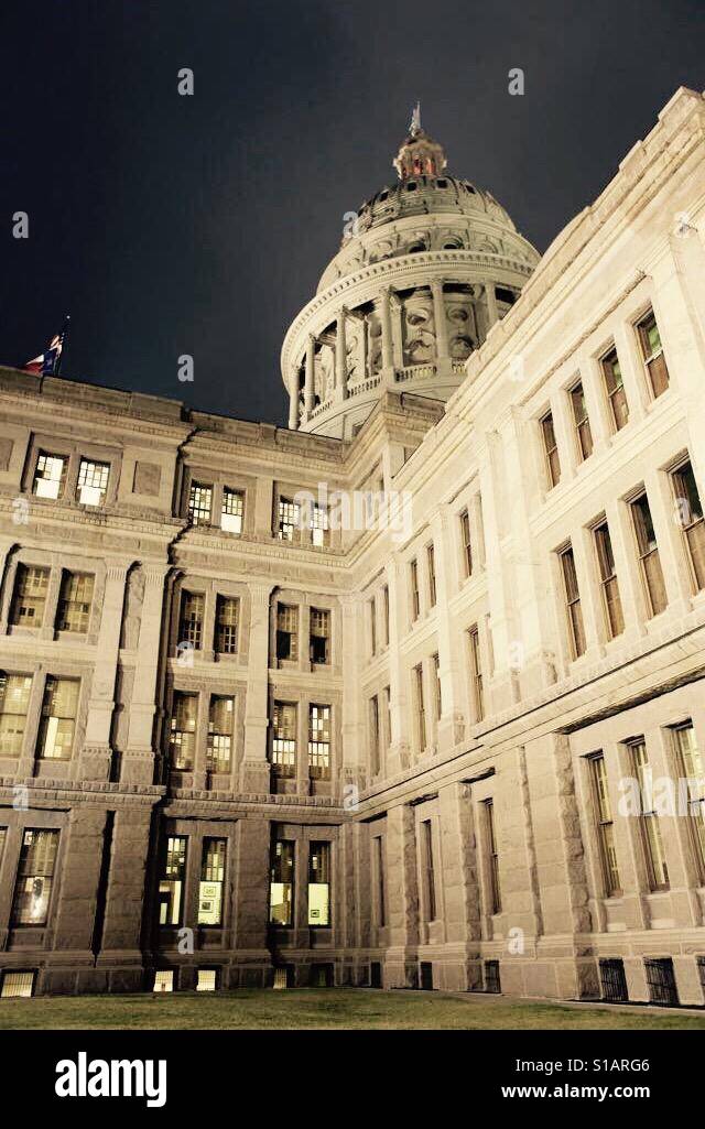 Texas Capitol At Night Stock Photo - Alamy