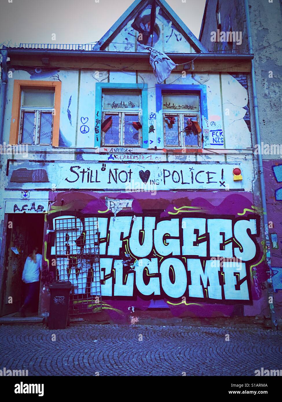 Welcome refugee germany hi-res stock photography and images - Alamy