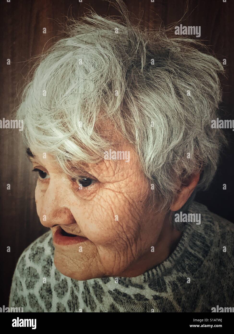 Senior woman portrait Stock Photo - Alamy