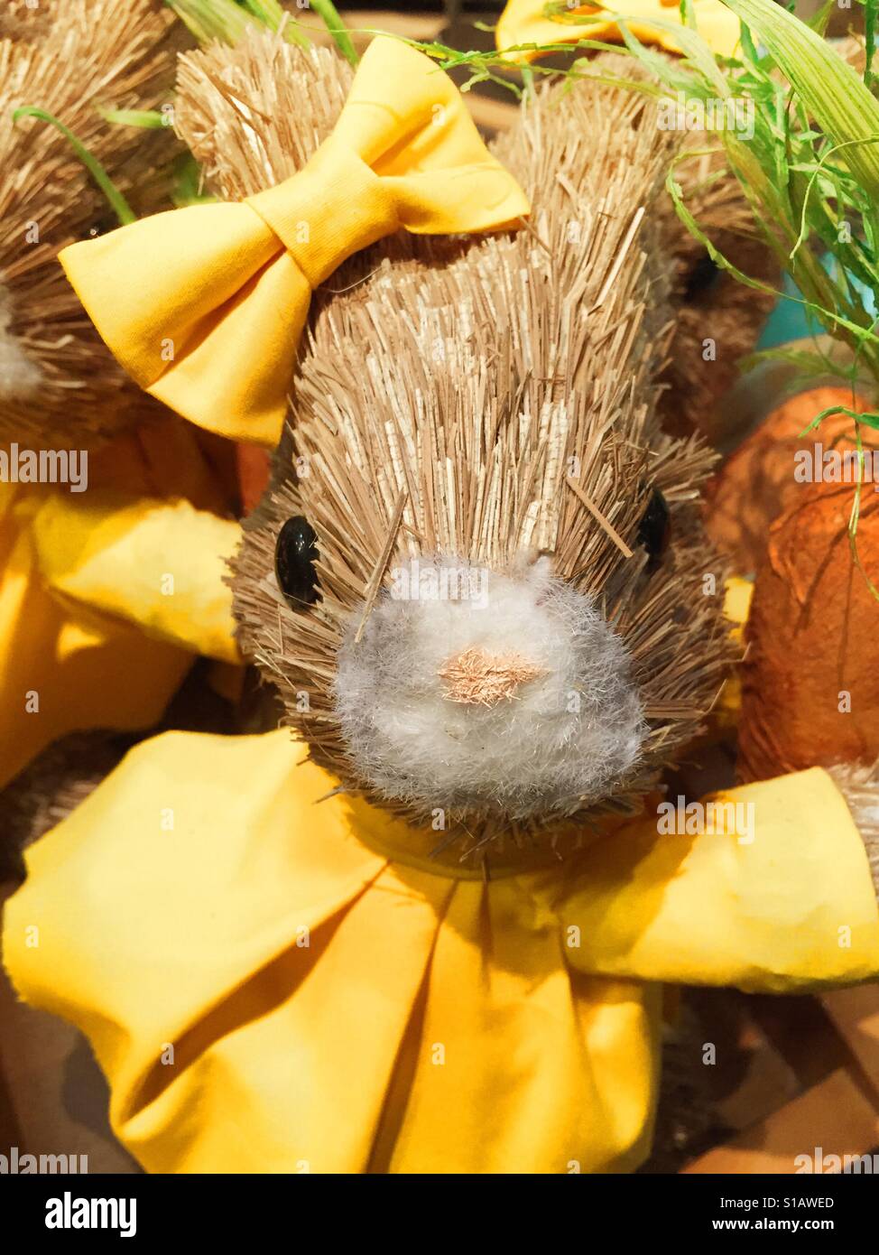 Straw Easter bunny Stock Photo - Alamy