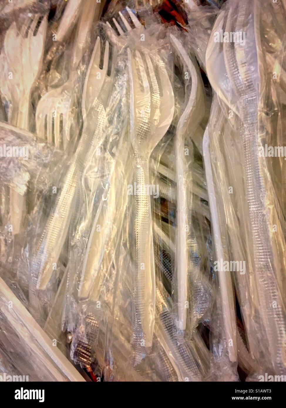 Plastic utensils hi-res stock photography and images - Alamy