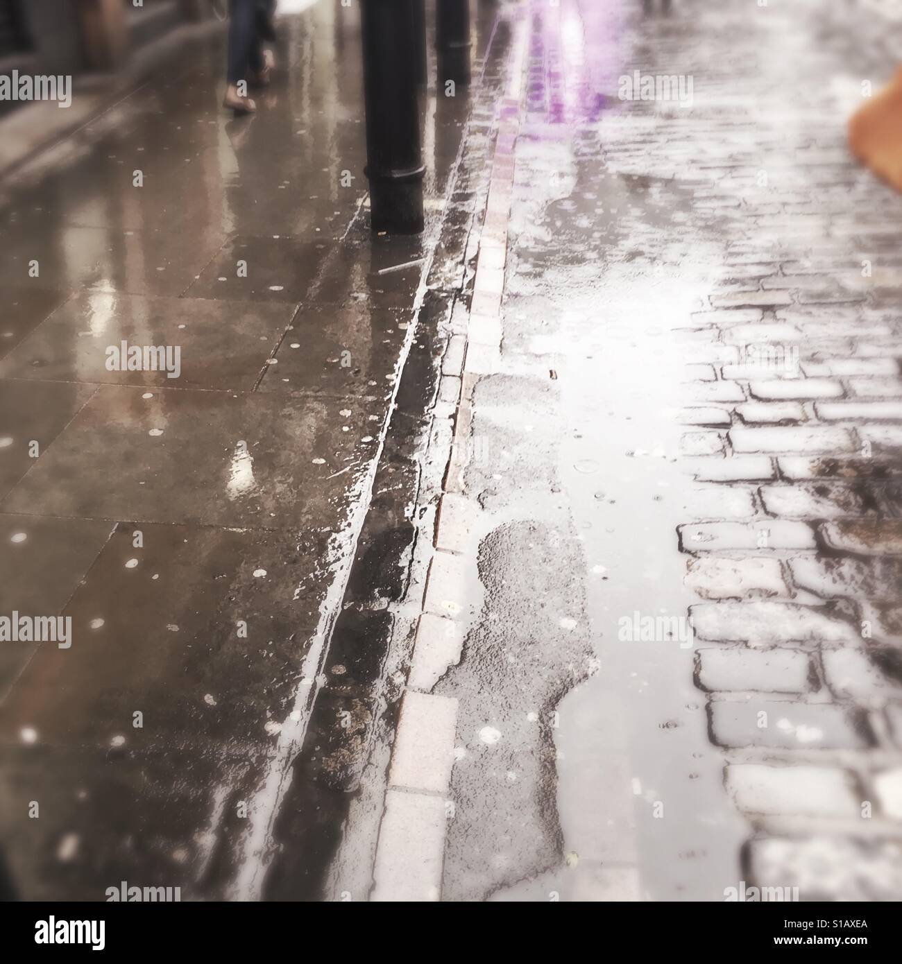 Rain on pavement hi-res stock photography and images - Alamy