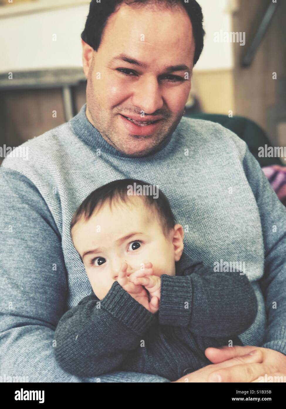 Father and son baby portait Stock Photo - Alamy