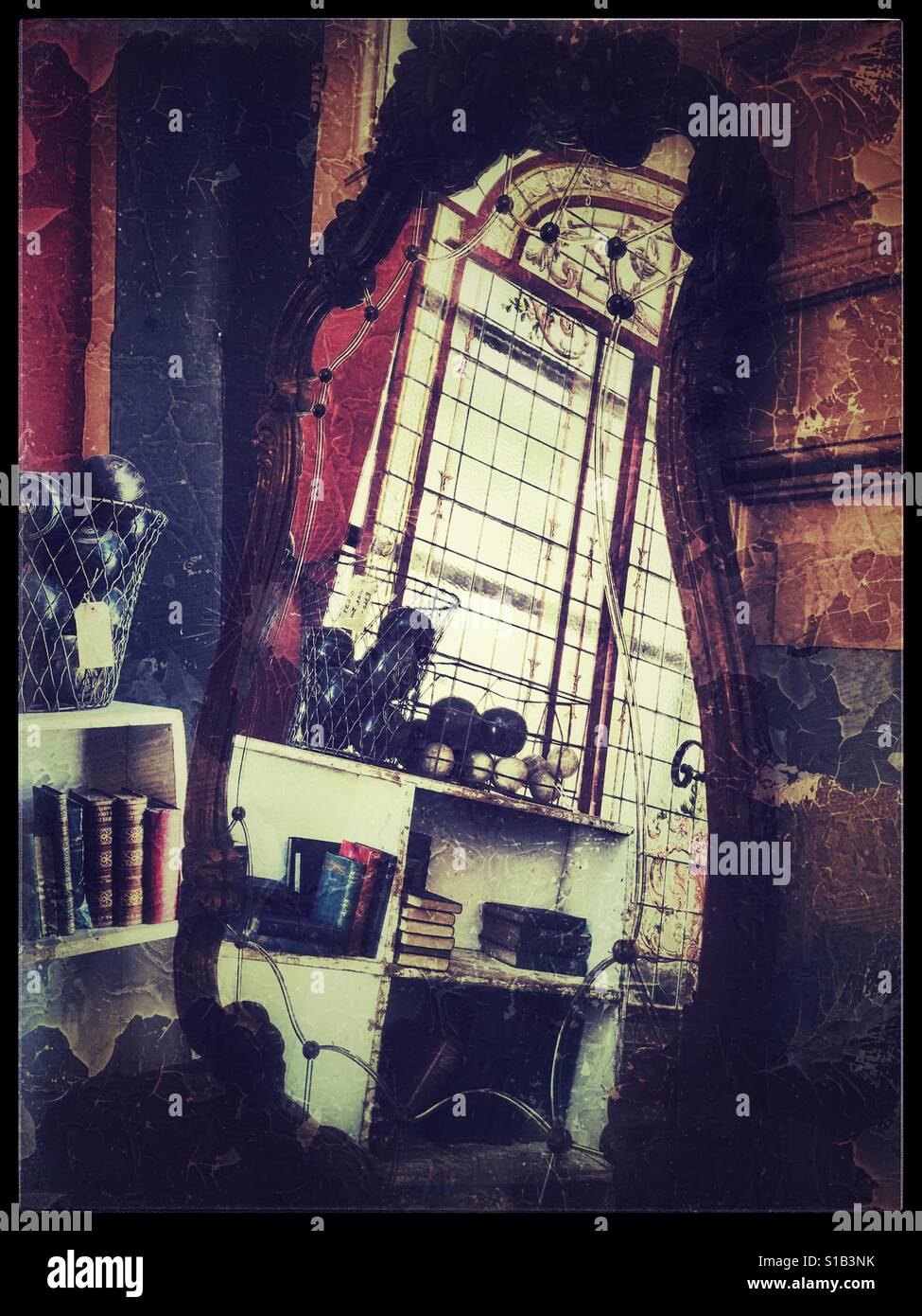 Interior of junk shop Stock Photo - Alamy