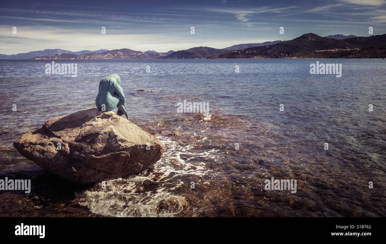 Mermaid on rock hi-res stock photography and images - Alamy