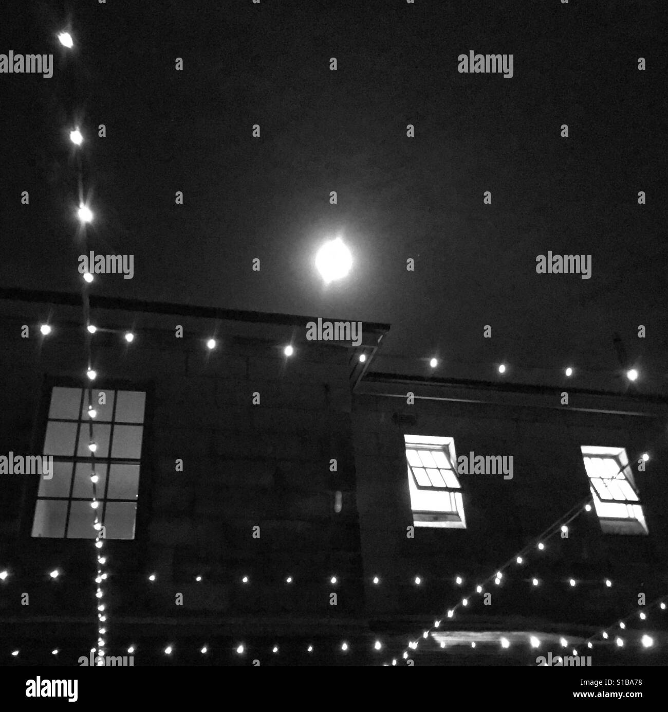 Night sky Black and White Stock Photos & Images - Alamy