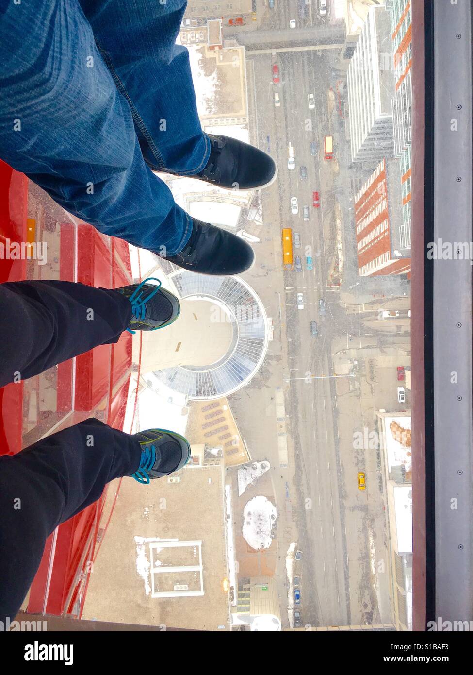 Calgary tower glass floor hi-res stock photography and images - Alamy