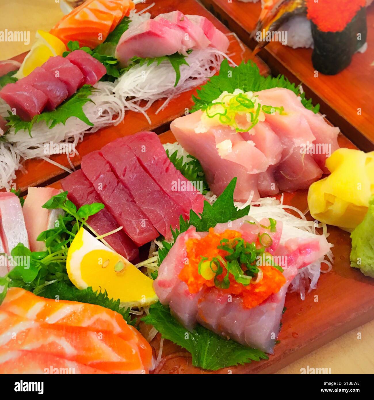 The Sashimi Dinner Set Stock Photo - Alamy