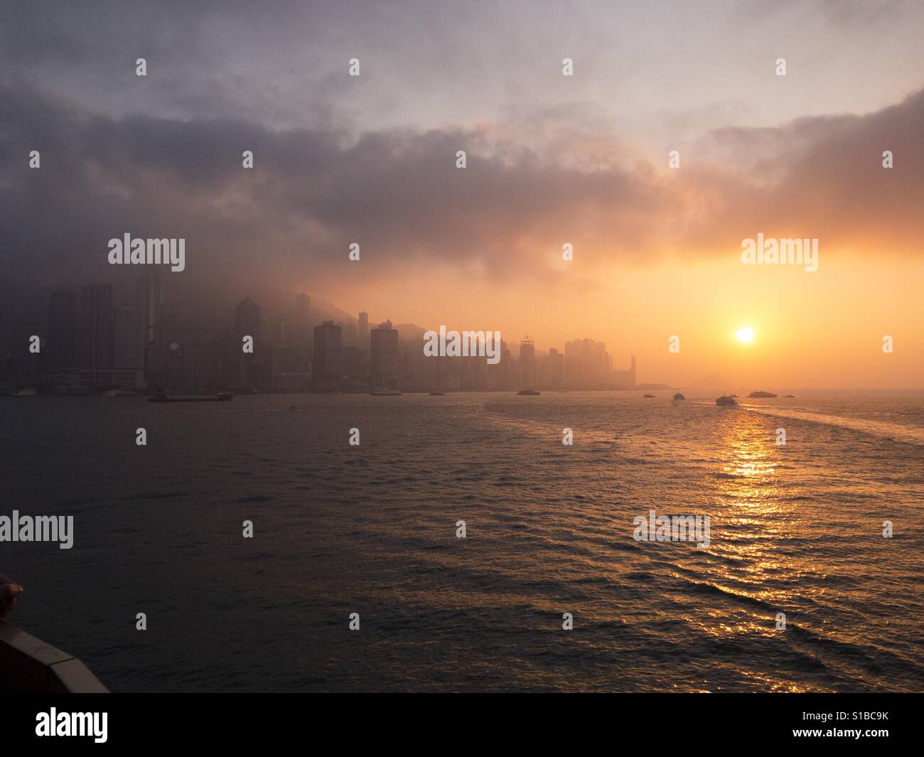 Victoria harbour view at Sunset, Hong Kong Stock Photo - Alamy