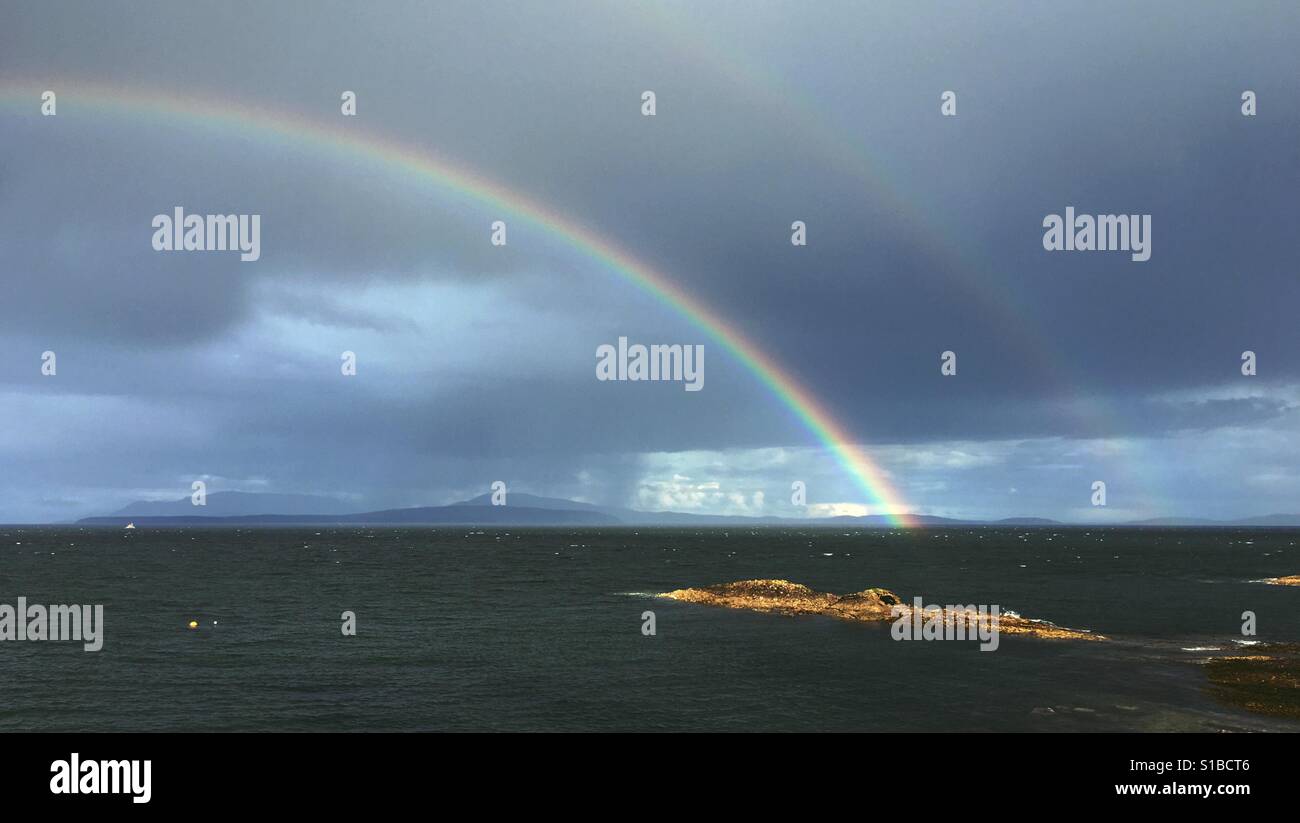 Double rainbows over the ocean hi-res stock photography and images - Alamy