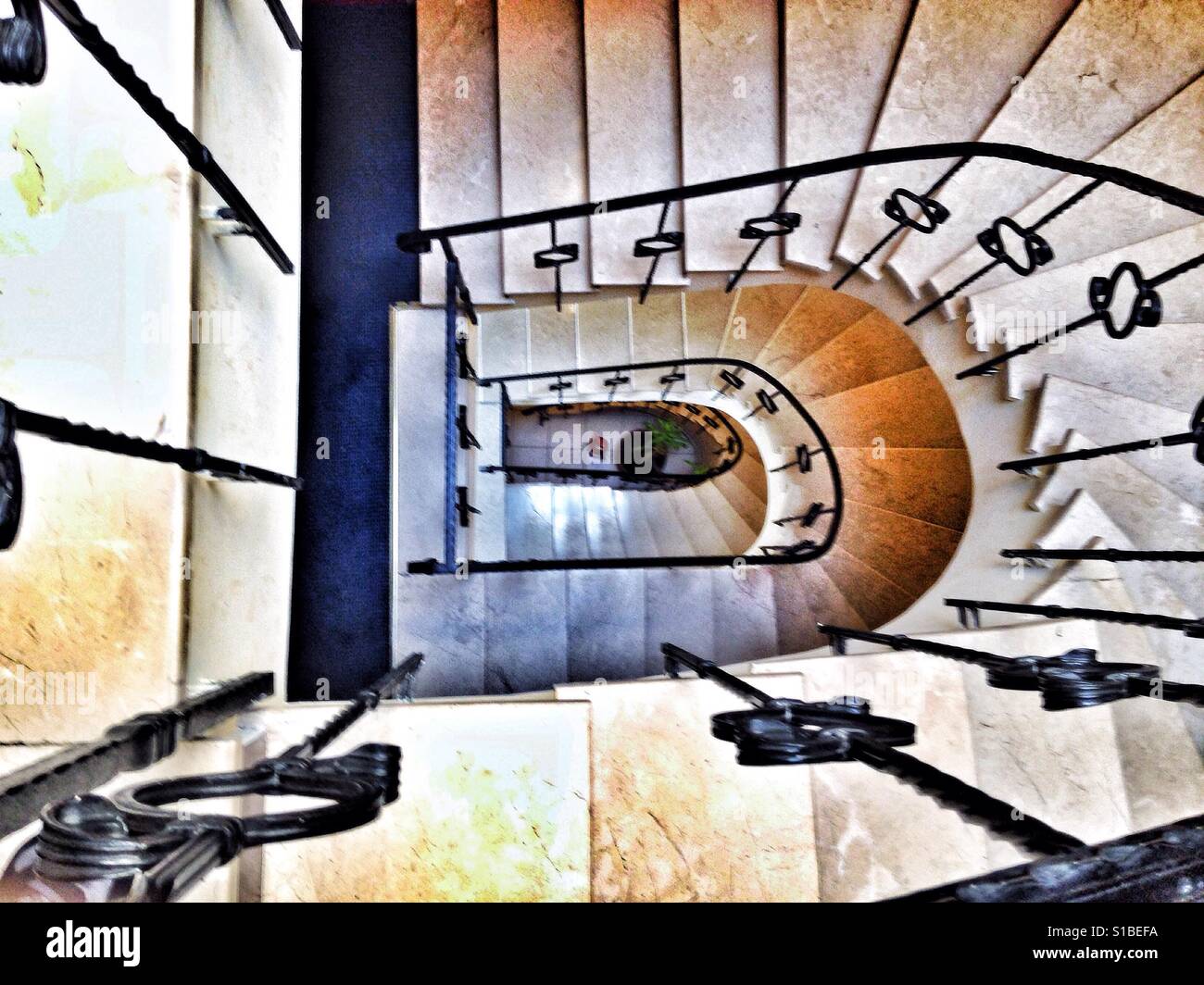 Staircase down hi-res stock photography and images - Alamy