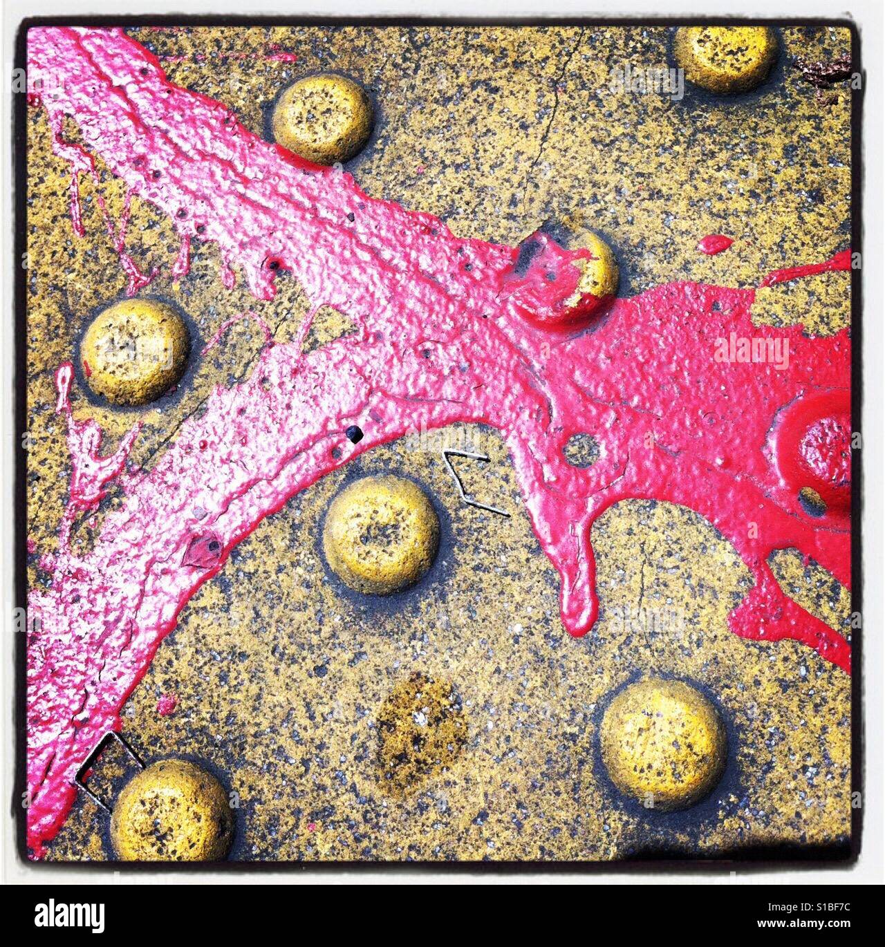 Red yellow paint spilled hi-res stock photography and images - Alamy