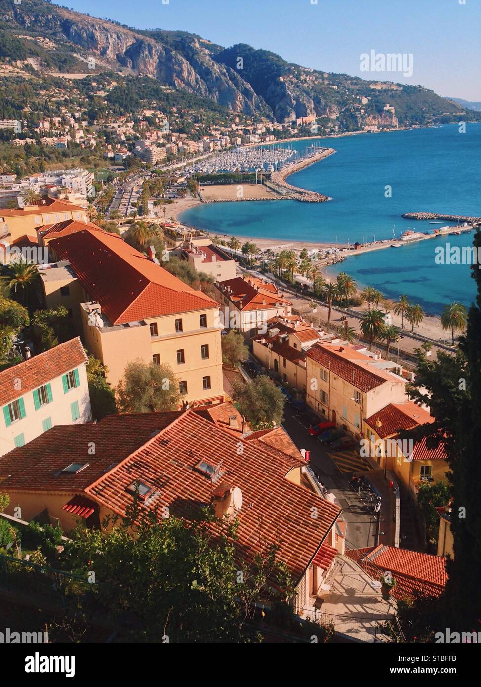 Menton Garavan, view from the hills Stock Photo - Alamy