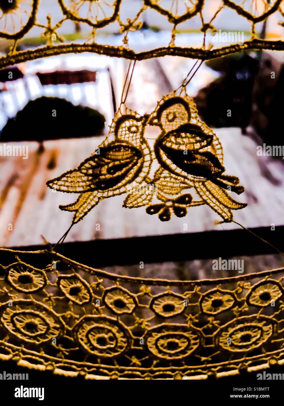 Love birds in lace Stock Photo - Alamy