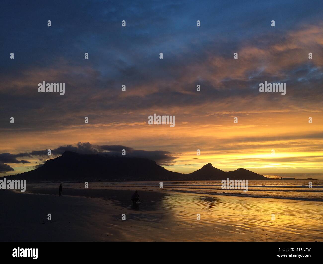 Table Mountain sunset Stock Photo - Alamy