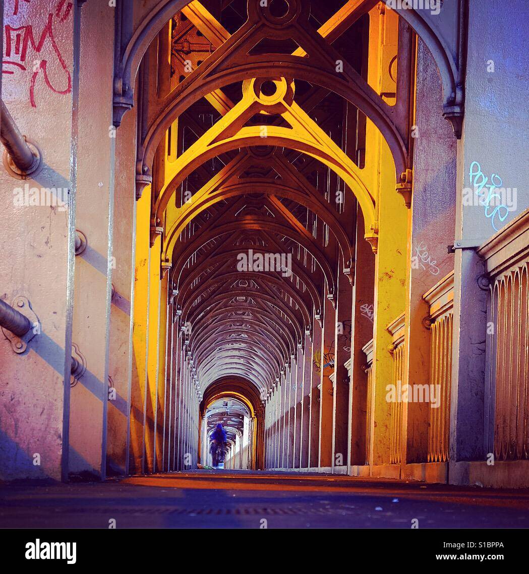 Inside the High Level Bridge in Newcastle. England Stock Photo - Alamy