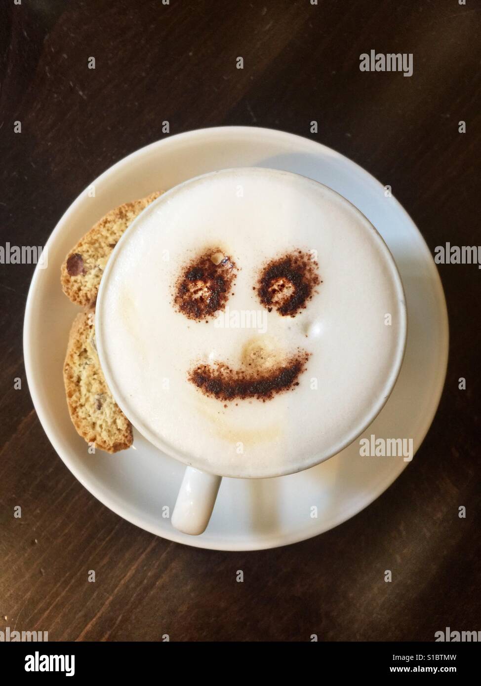 Light and coffee with cream! Stock Photo - Alamy