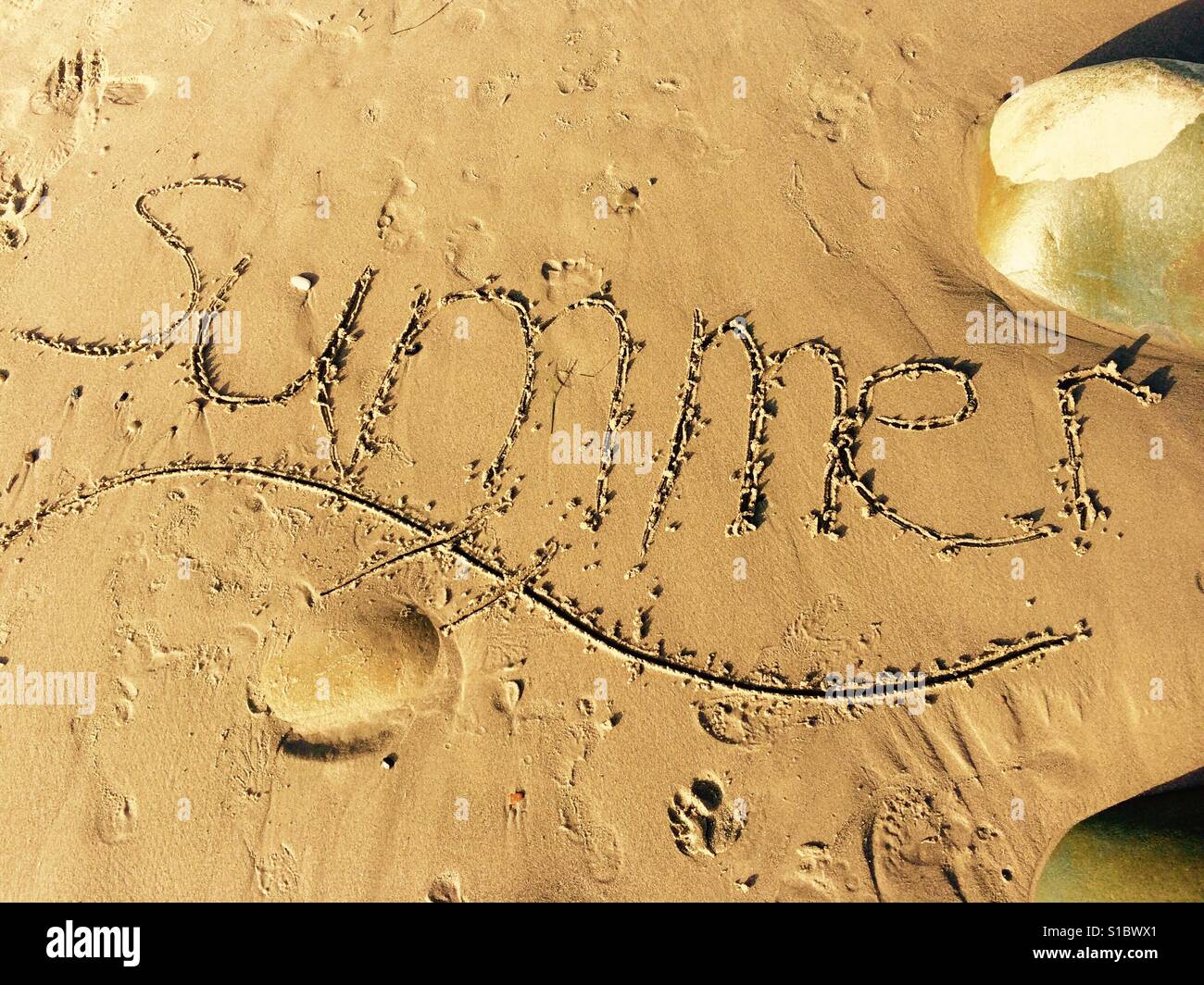 Summer in the sand Stock Photo - Alamy