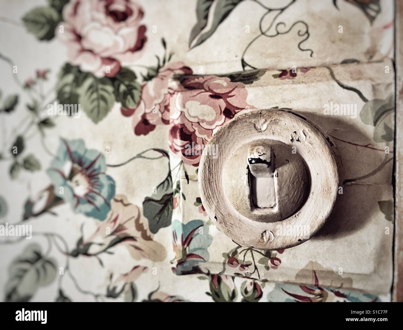 Old fashion British light switch Stock Photo - Alamy