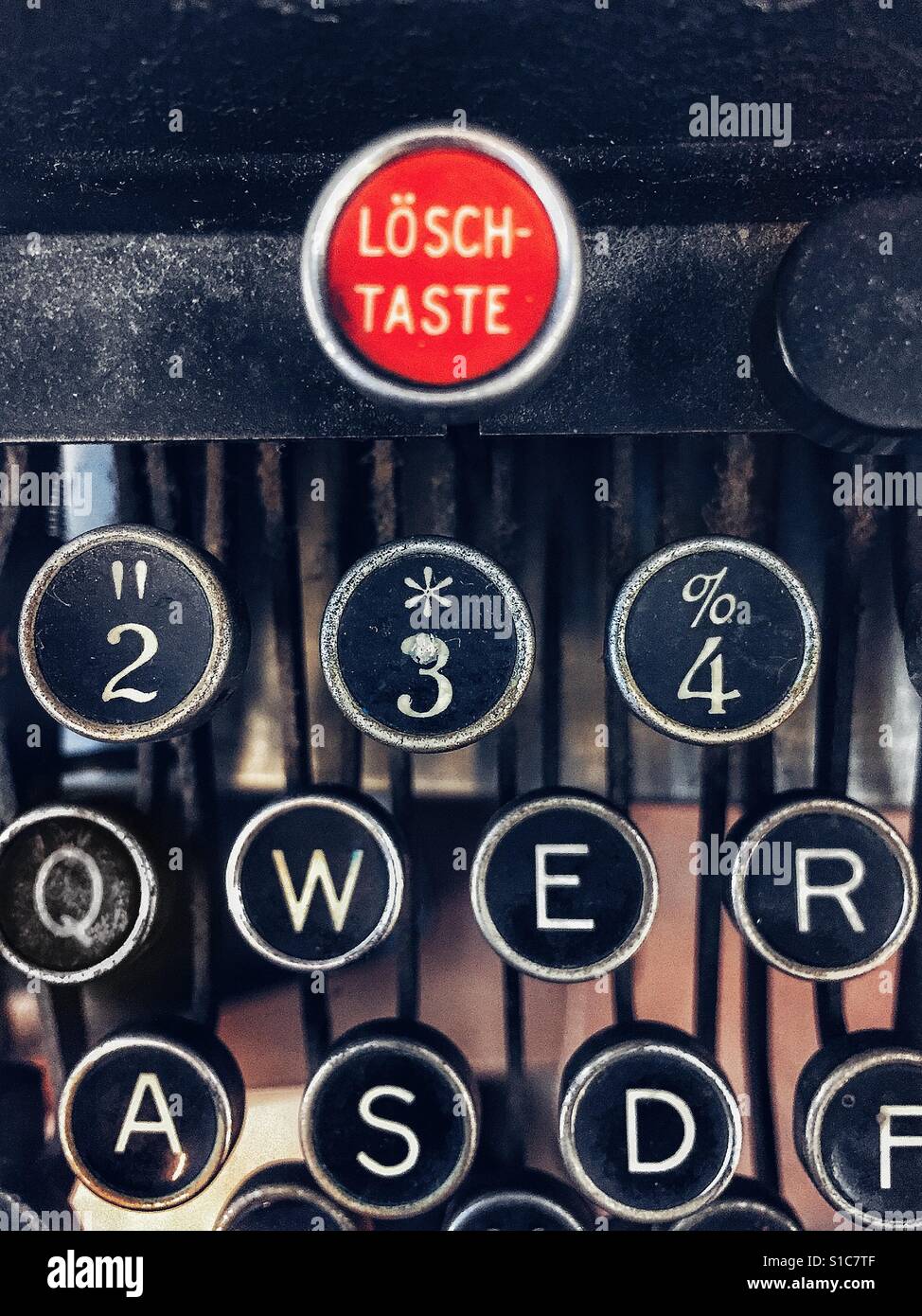 Keys from a vintage German typewriter Stock Photo - Alamy