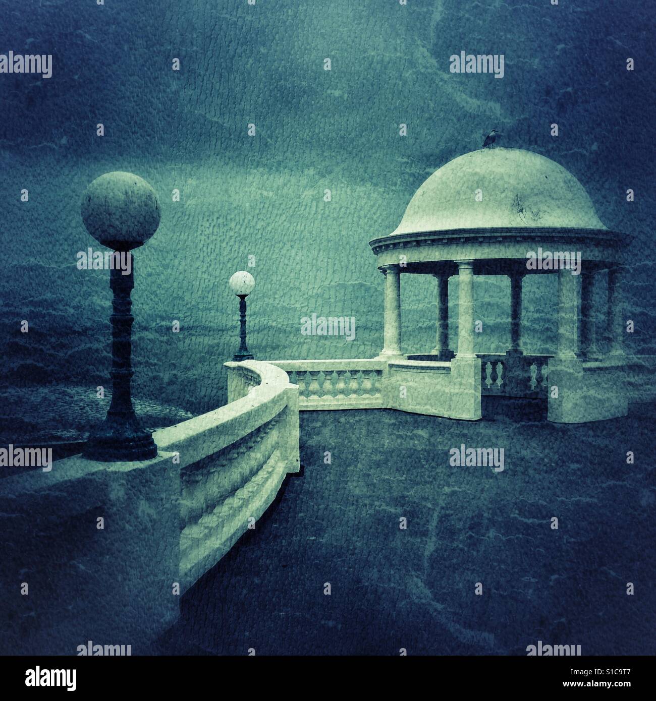 The King George 5th Colonnade on the seafront at Bexhill on Sea, East ...