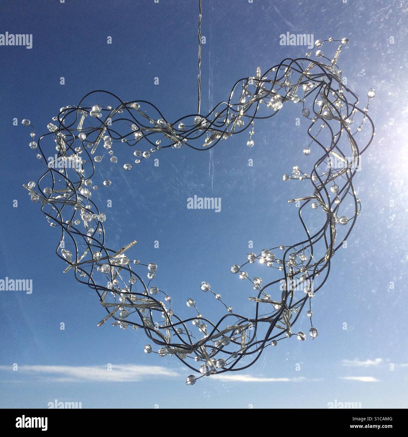 A heart shaped lighting display Stock Photo - Alamy