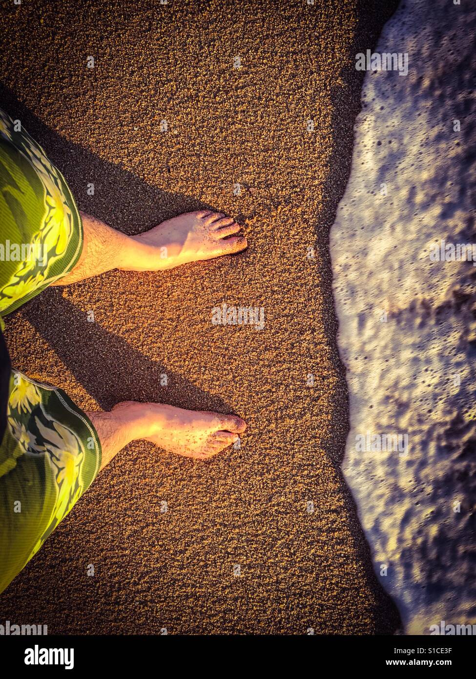 Feet beach point view hi-res stock photography and images - Alamy